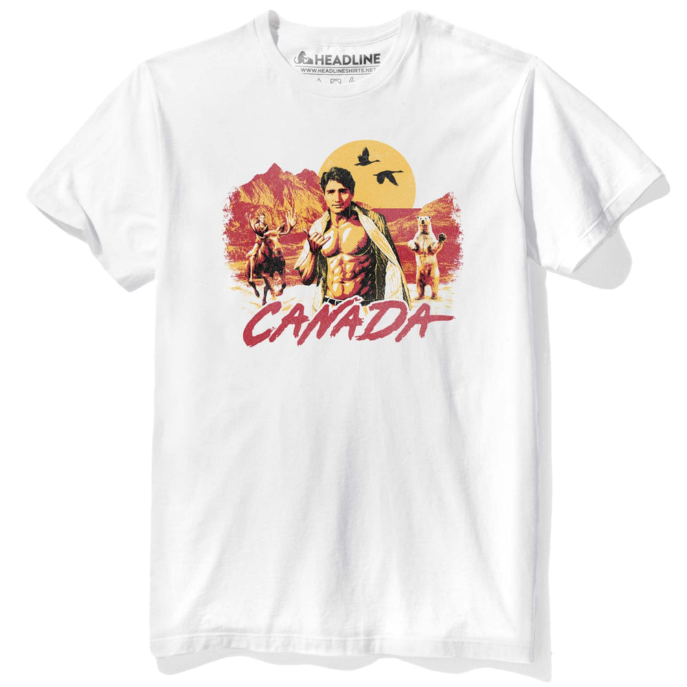 Canada Designer Travel Graphic T-Shirt | Funny Trudeau Retro Moose Tee ...