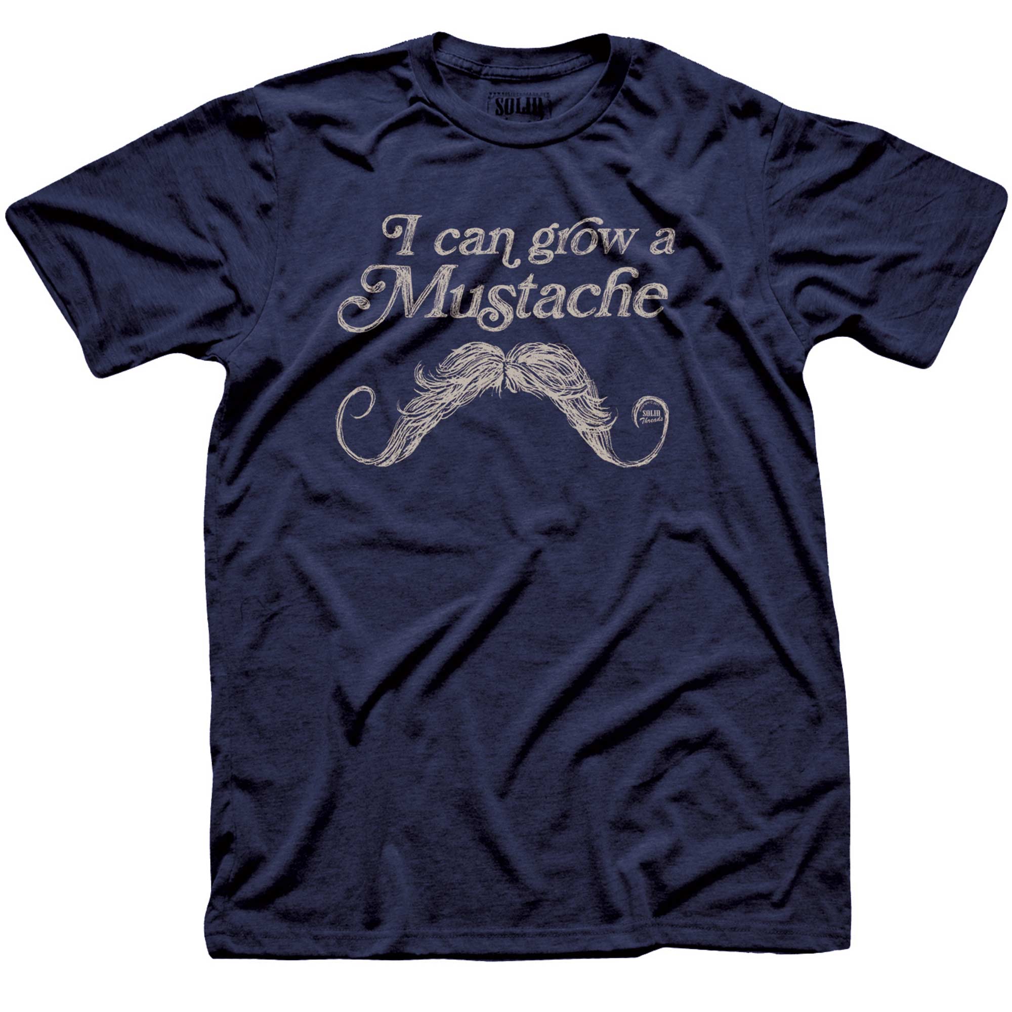 I Can Grow A Mustache Vintage Graphic T-Shirt | Funny Hipster Tee ...