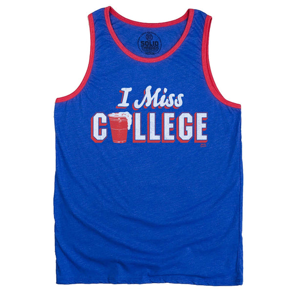 I Miss College Vintage Inspired Tank Top - Solid Threads
