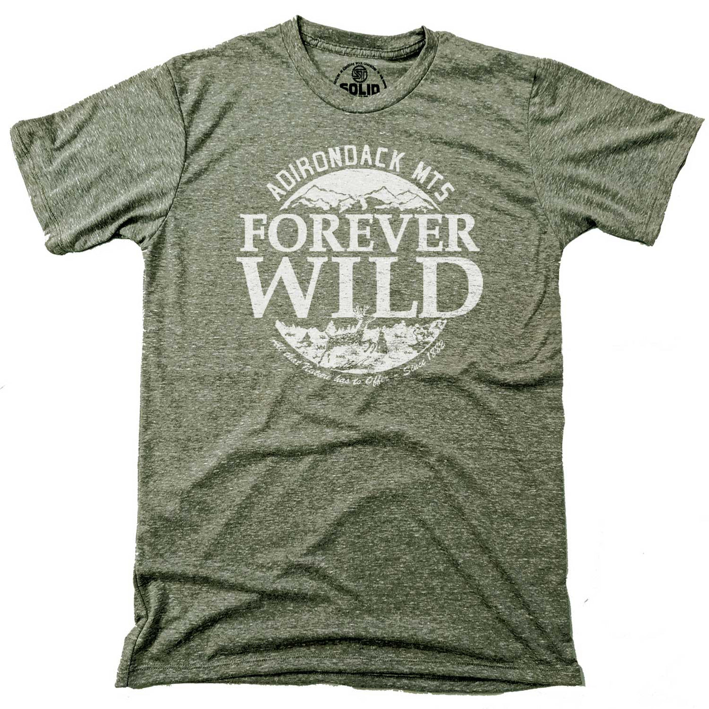 Forever Wild Cool Graphic T-Shirt | Vintage Adirondack Mountains Tee ...