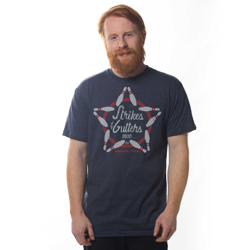 Strikes & Gutters Vintage Graphic T-Shirt | Funny Big Lebowski Tee ...