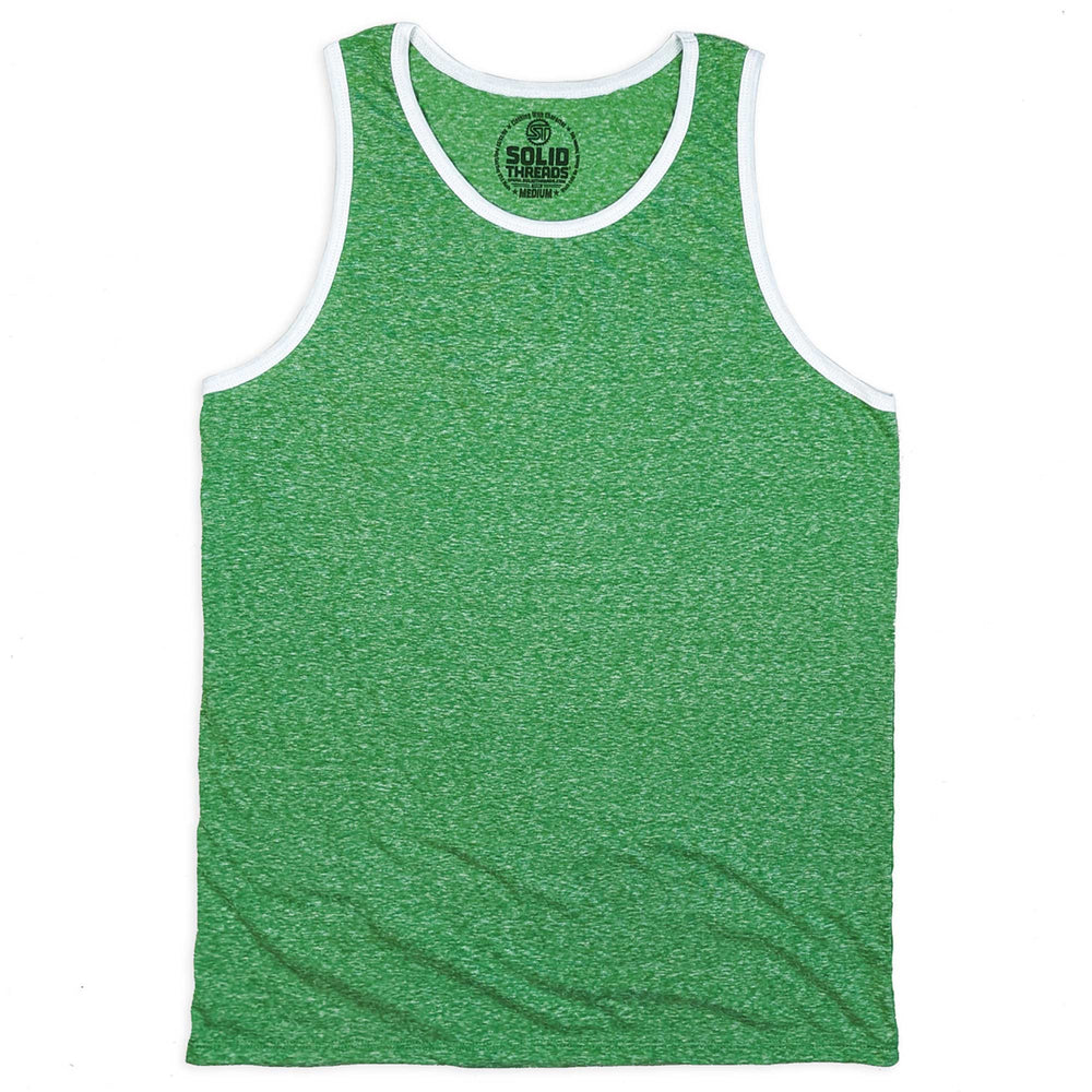 Men's Solid Threads Retro Ringer Tank Top | Vintage USA Made Tee