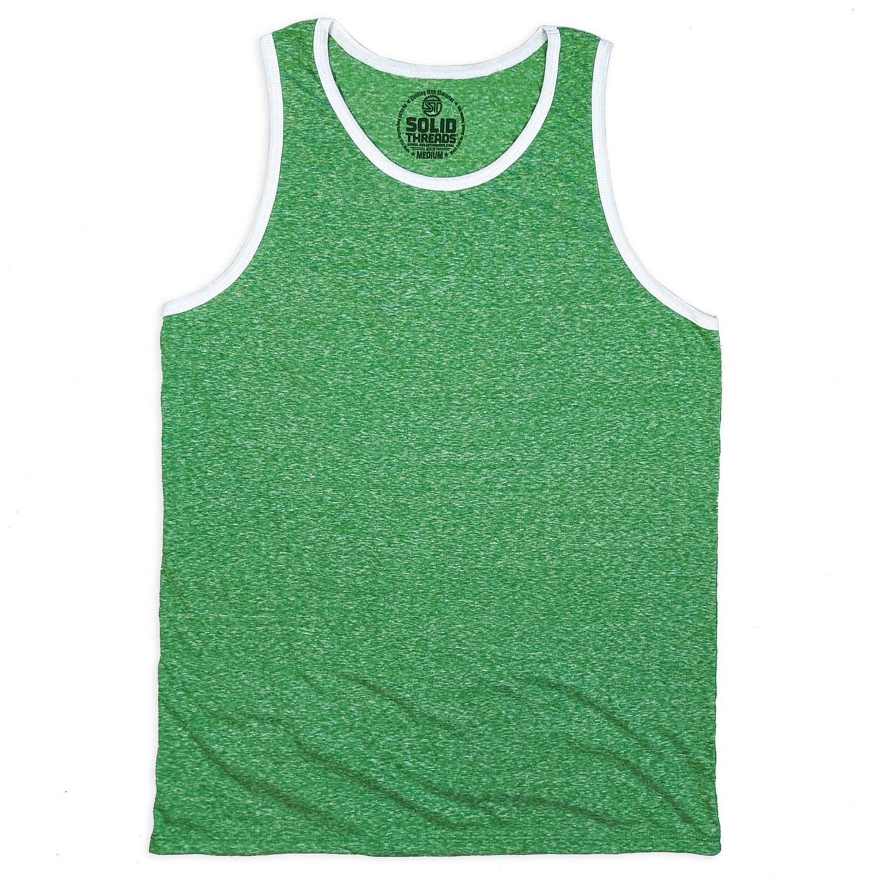 Men's Solid Threads Retro Ringer Tank Top | Vintage USA Made Tee