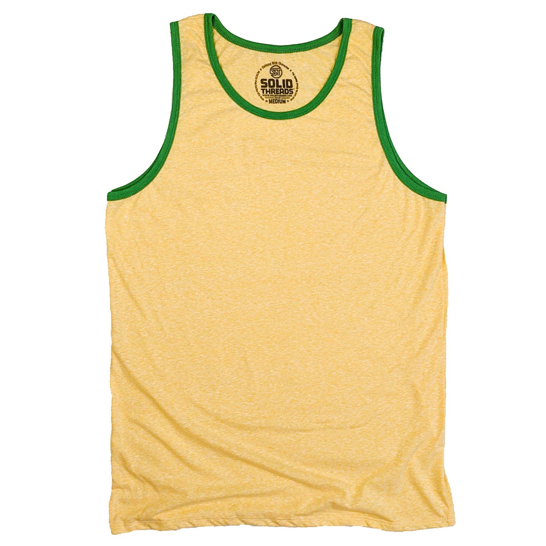 Men's Solid Threads Retro Ringer Tank Top | Vintage USA Made Tee