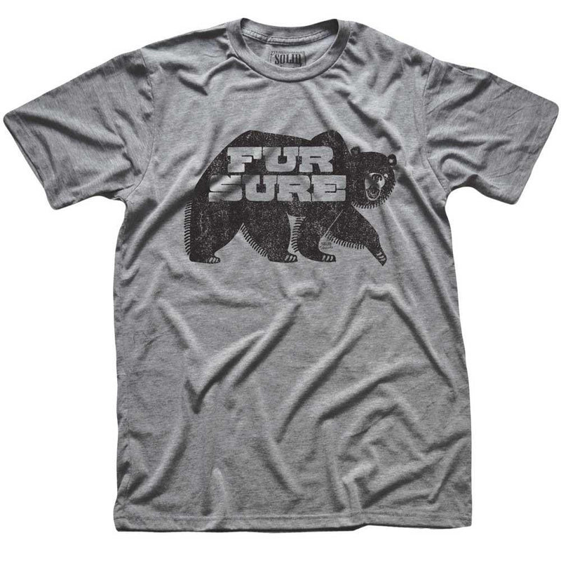 Fur Sure Vintage Graphic T-Shirt | Cool Bear Tee - Solid Threads