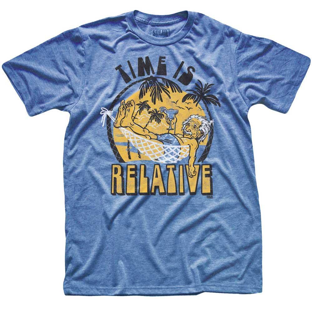 Time Is Relative Vintage Graphic T-Shirt | Funny Einstein Tee - Solid ...