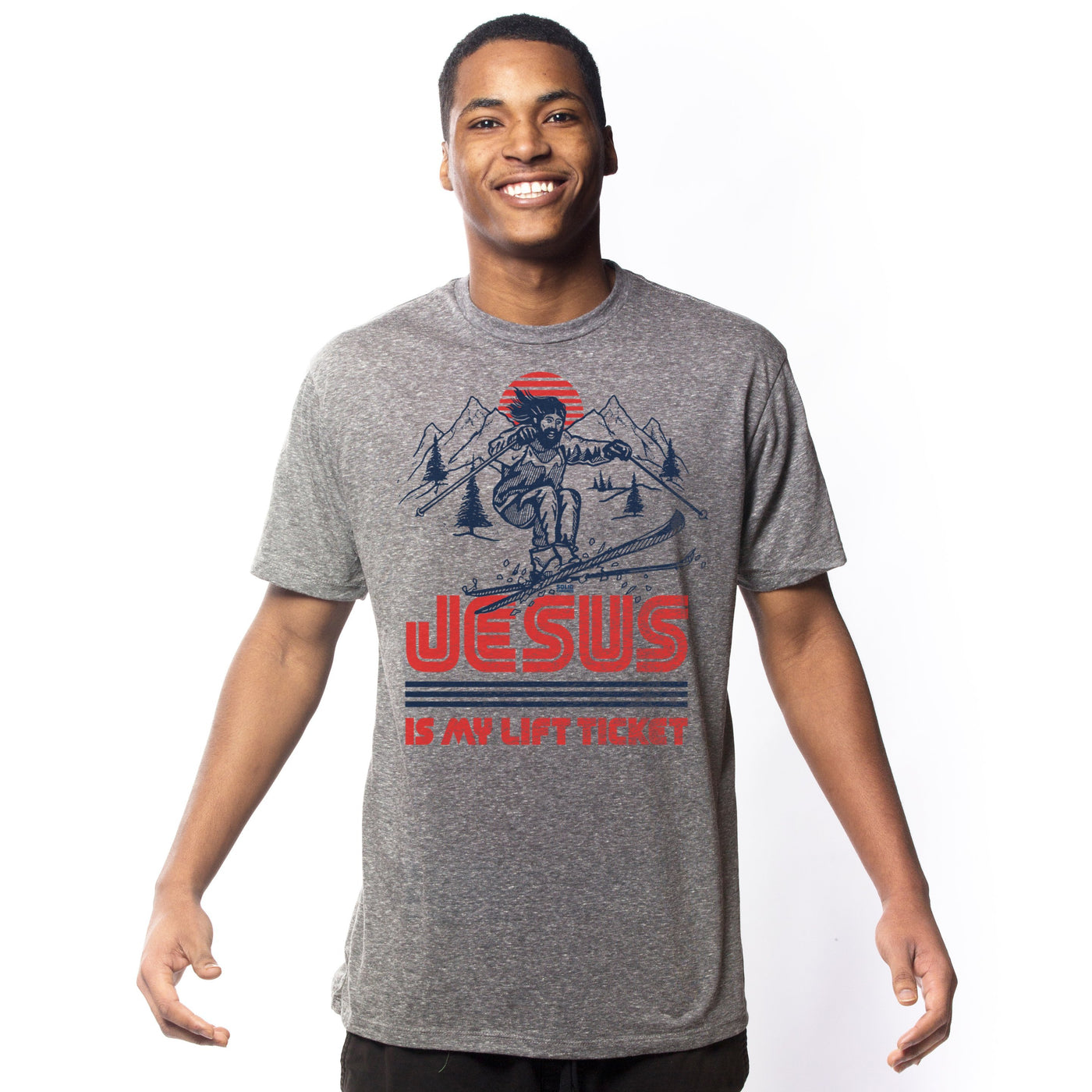 Jesus is My Lift Ticket Vintage Graphic Tee | Funny Skiing T-shirt ...