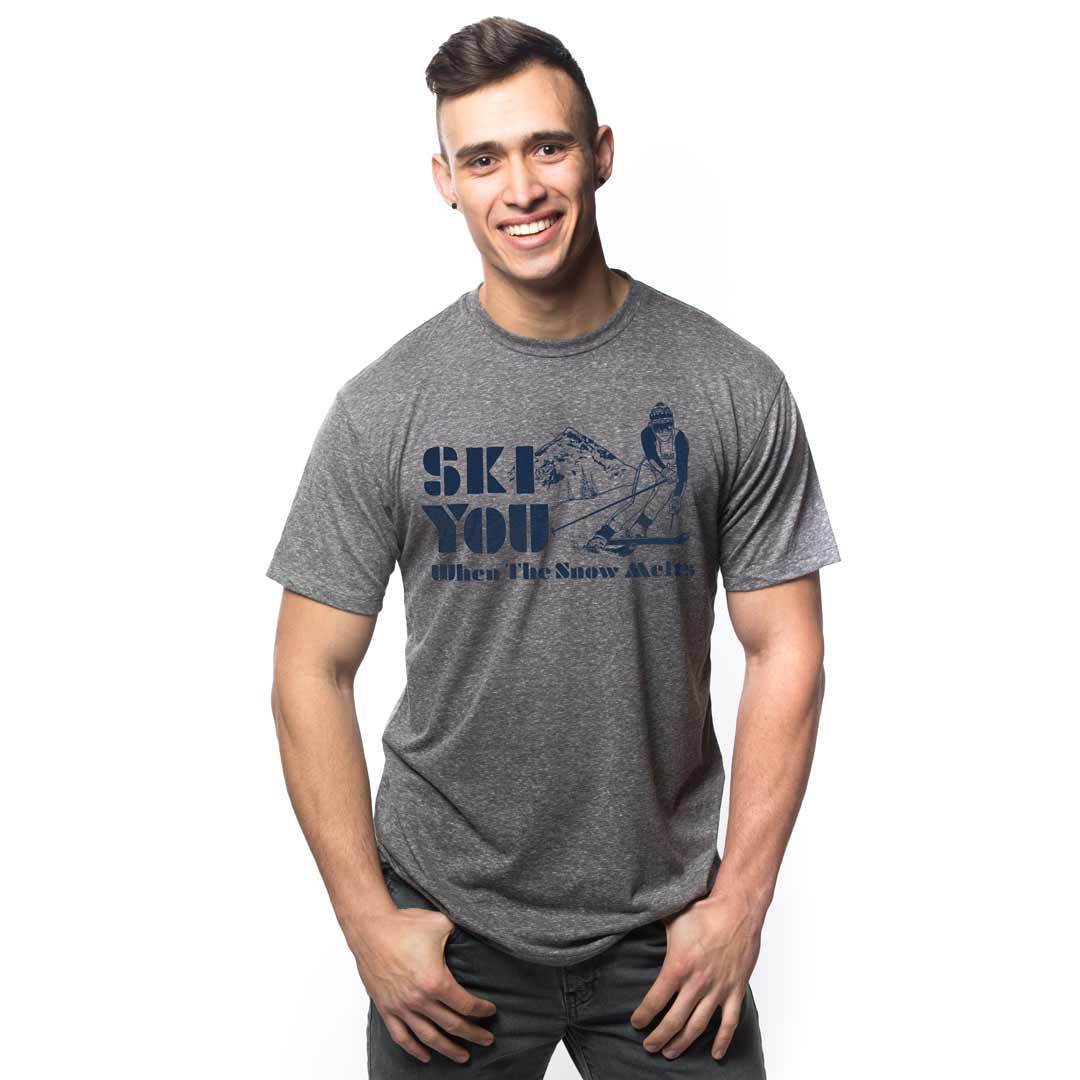 Ski You When Snow Melts Vintage Graphic T-Shirt | Funny Mountain Tee ...